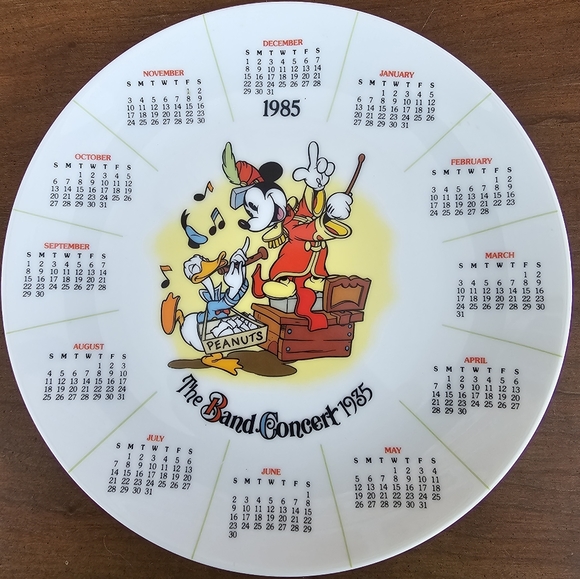 Disney | Wall Decor | Mickey Mouse 985 Calendar Plate | Poshmark